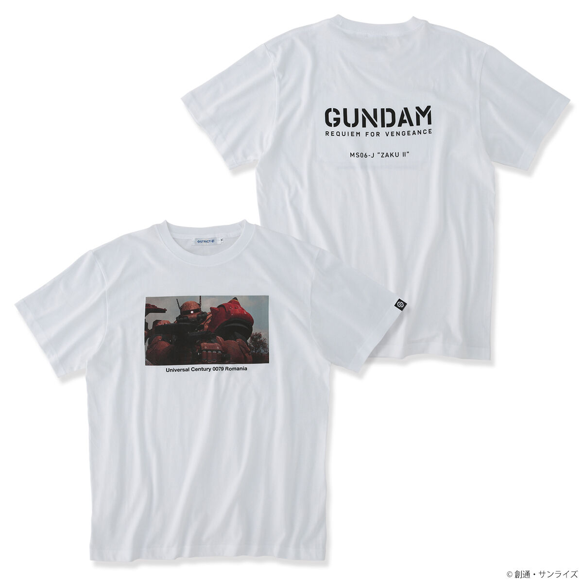 STRICT-G『機動戦士ガンダム 復讐のレクイエム』Tシャツ ZAKU II STRICT-G『機動戦士ガンダム 復讐のレクイエム』Tシャツ ZAKU II